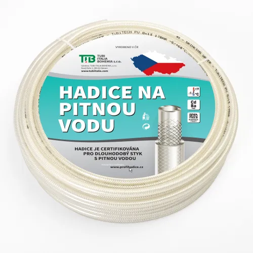 Hadice na pitnou vodu vhodné pro nejen použití v domácnostech